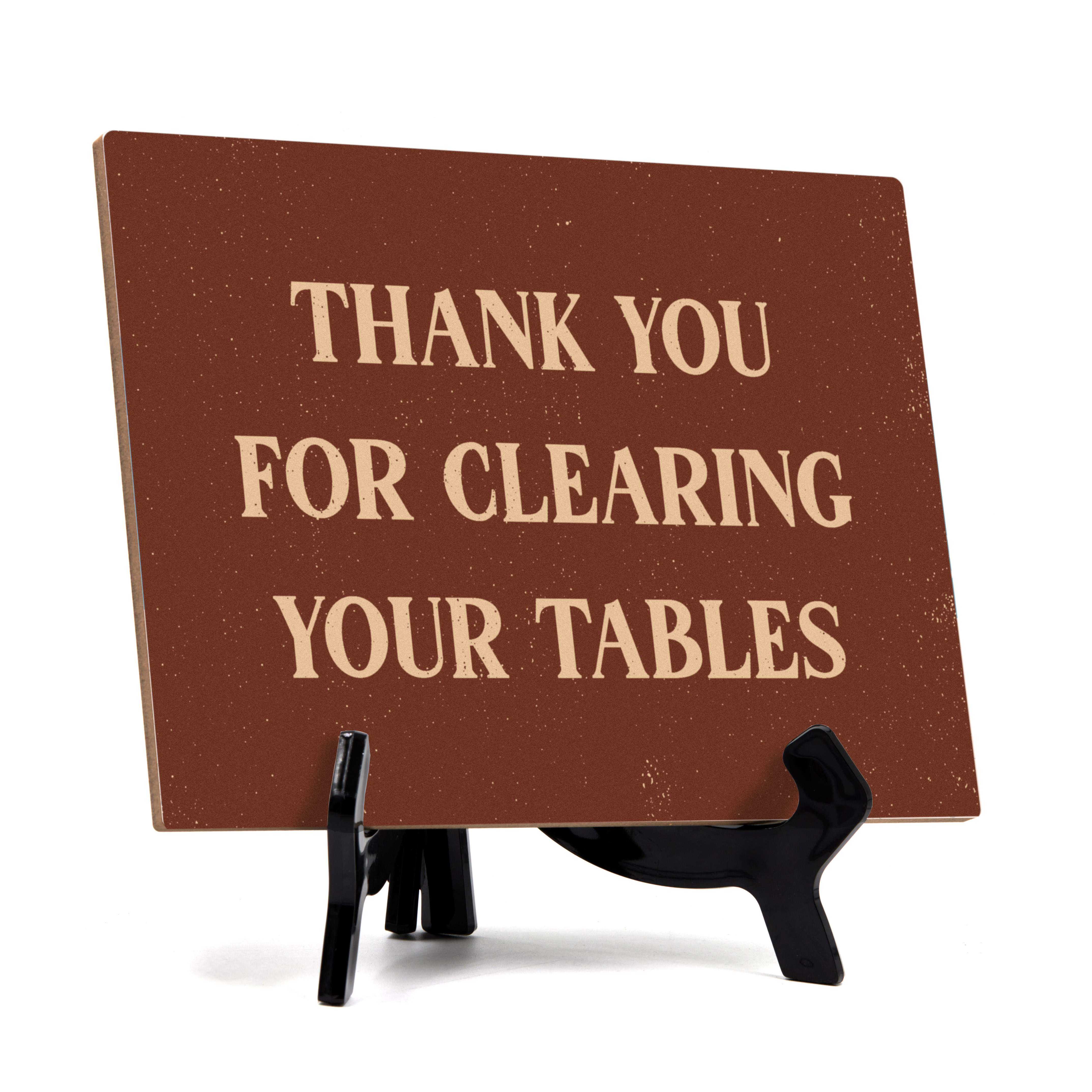 Signs ByLITA Thank You For Clearing Your Tables Table Sign With Acrylic ...