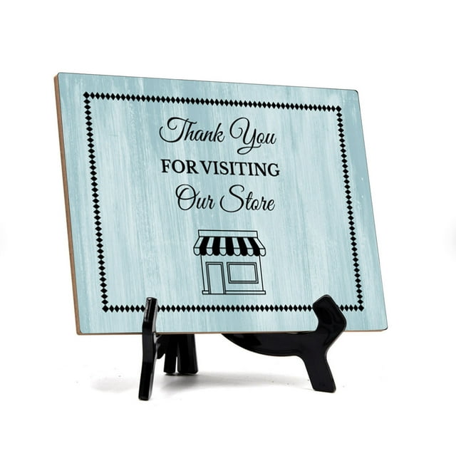 Signs ByLITA Thank You For Visiting Our Store Table Sign with Acrylic ...