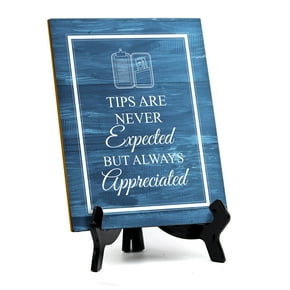 Tips Appreciated Sign