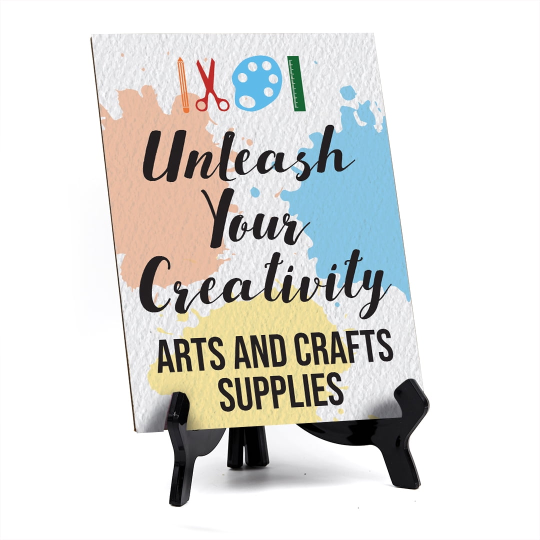 Signs ByLITA Unleash Your Creativity: Arts and Crafts Supplies Table ...