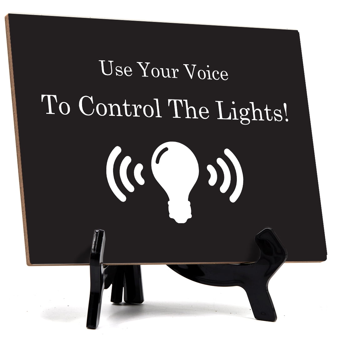 Signs ByLITA Use Your Voice To Control The Lights! Airbnb Table Sign ...