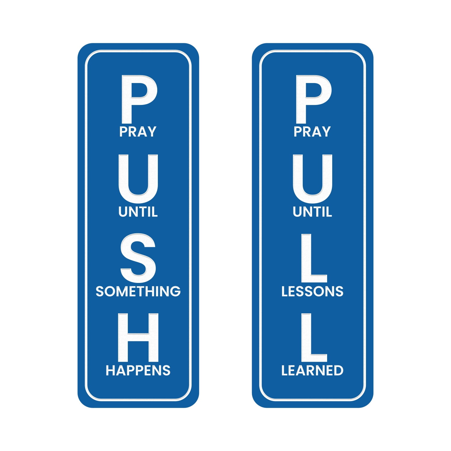 Signs ByLITA Vertical Push and Pull - Christian Door Signs (Christian ...