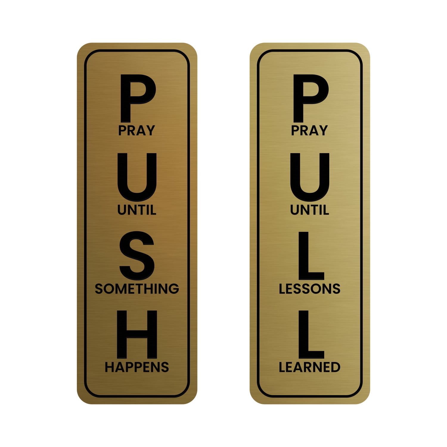 Signs ByLITA Vertical Push and Pull - Christian Door Signs (Christian ...