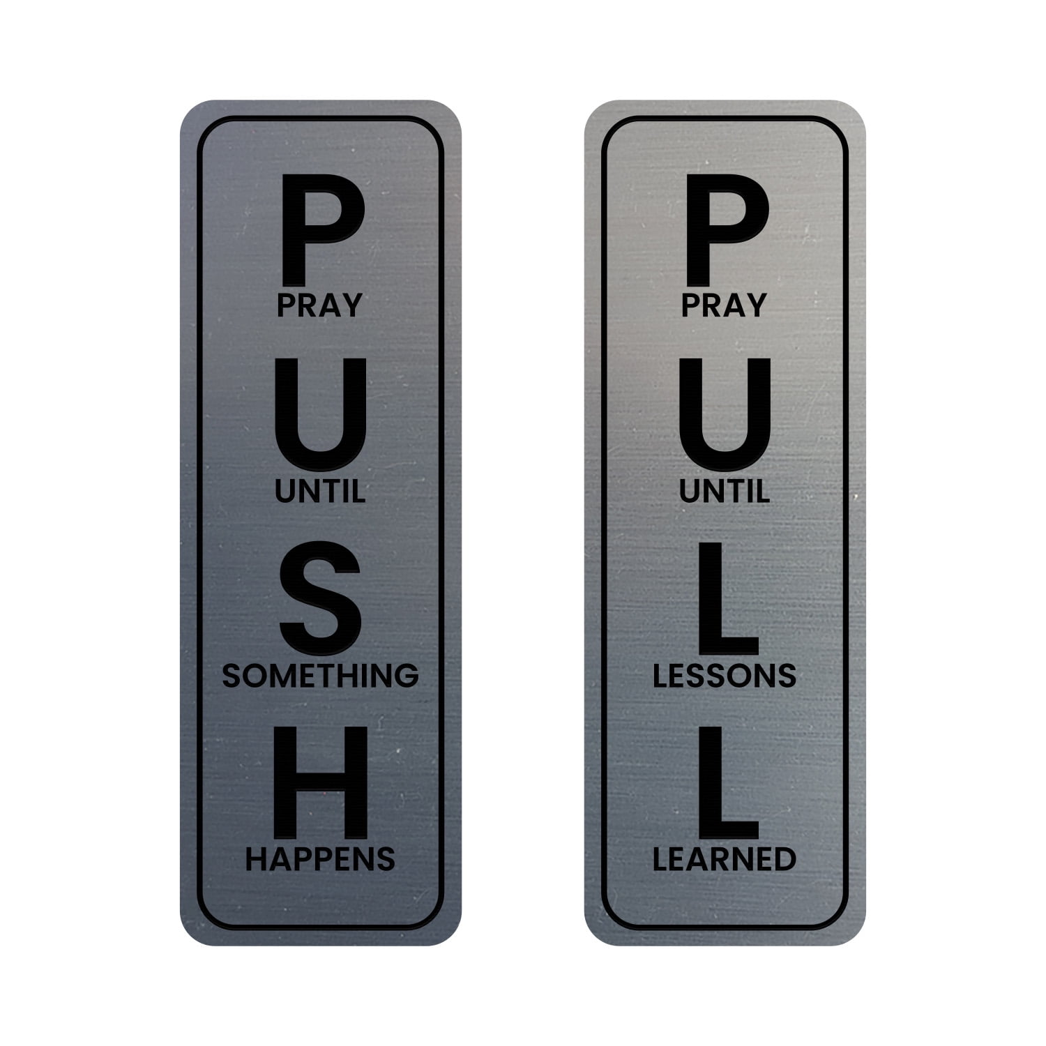 Signs ByLITA Vertical Push and Pull - Christian Door Signs (Christian ...