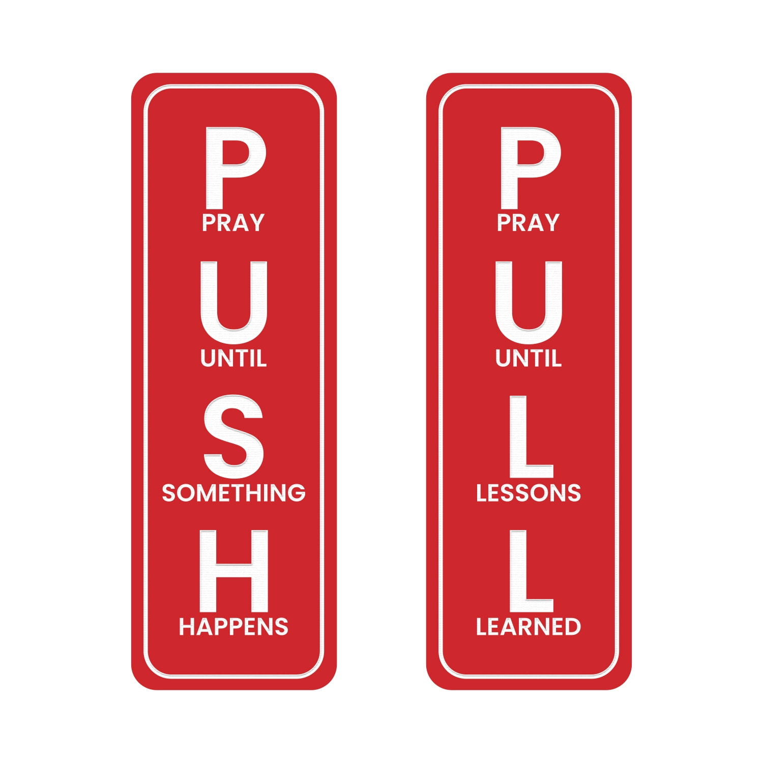 Signs ByLITA Vertical Push and Pull - Christian Door Signs (Christian ...