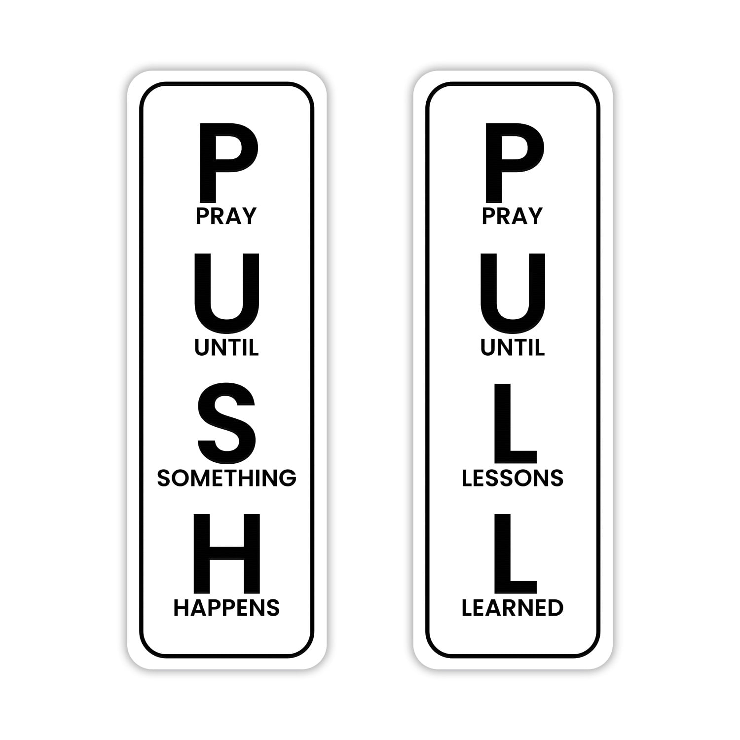 Signs ByLITA Vertical Push and Pull - Christian Door Signs (Christian ...