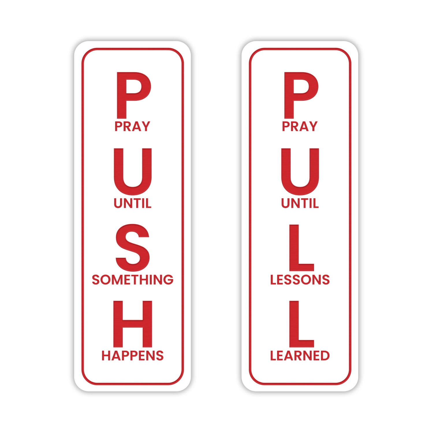 Signs ByLITA Vertical Push and Pull - Christian Door Signs (Christian ...