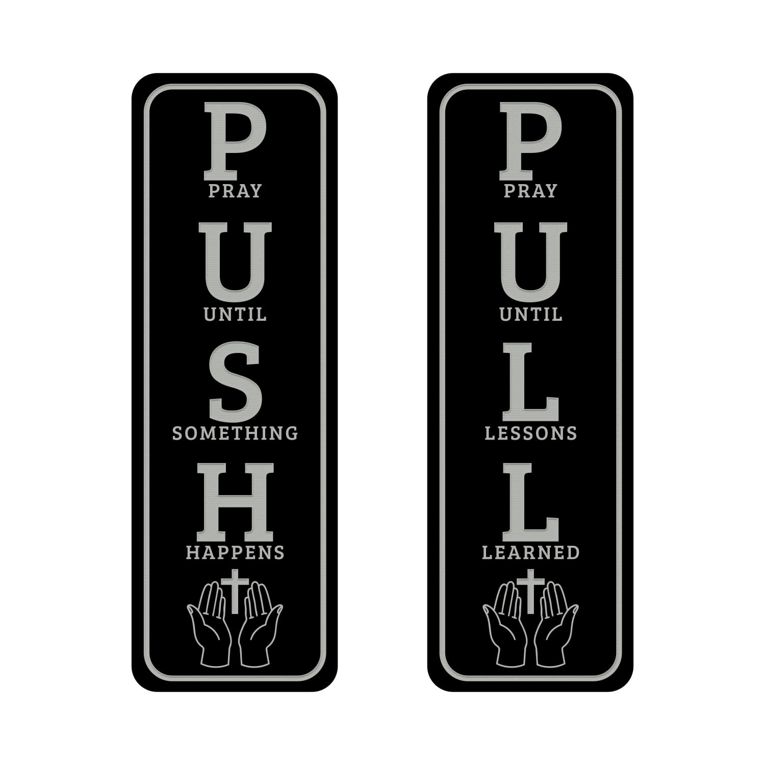 Signs ByLITA Vertical Push and Pull - Christian Door Signs (Push Pull ...