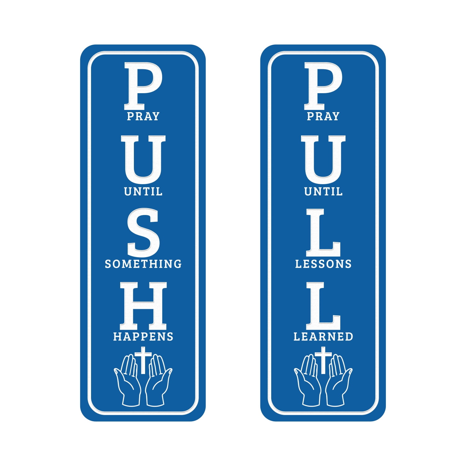 Signs ByLITA Vertical Push and Pull - Christian Door Signs (Push Pull ...