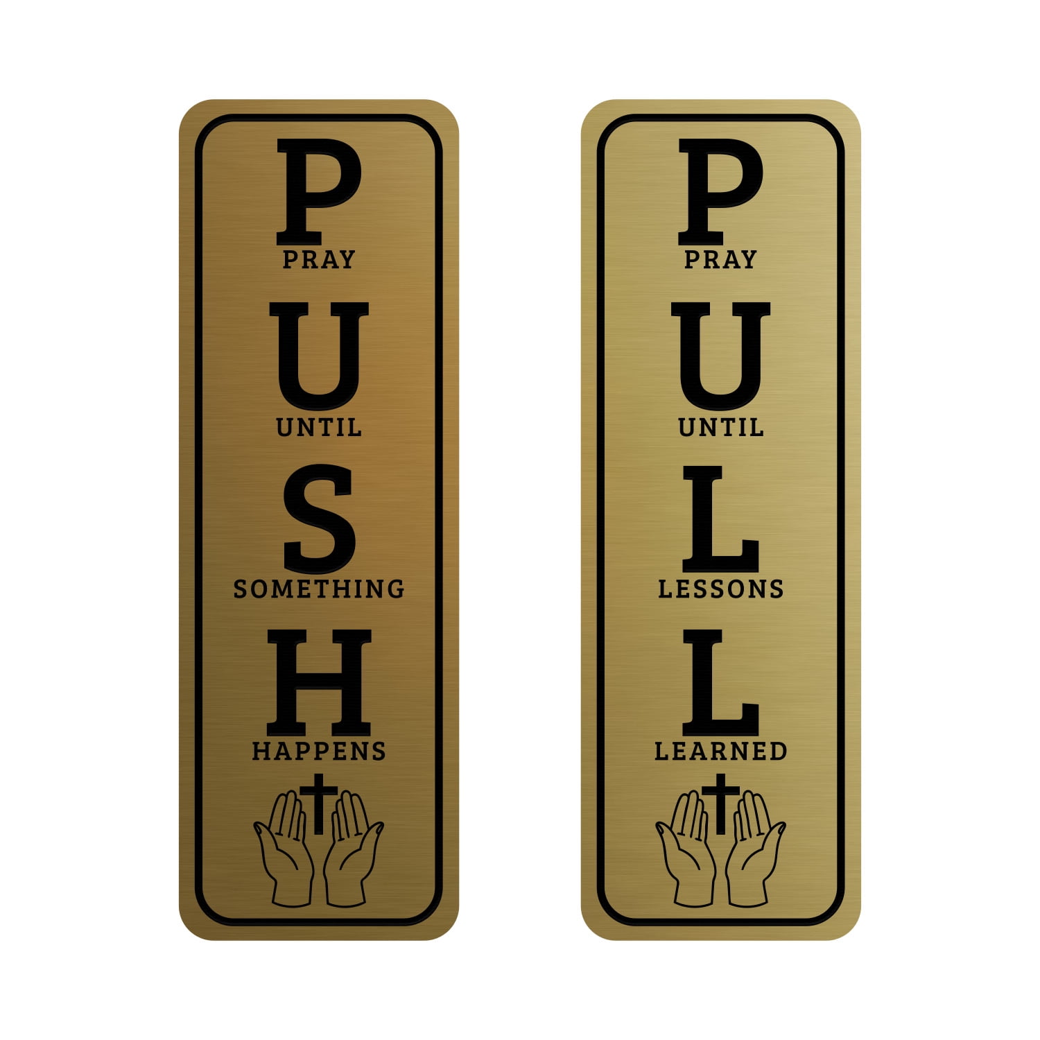 Signs ByLITA Vertical Push and Pull - Christian Door Signs (Push Pull ...