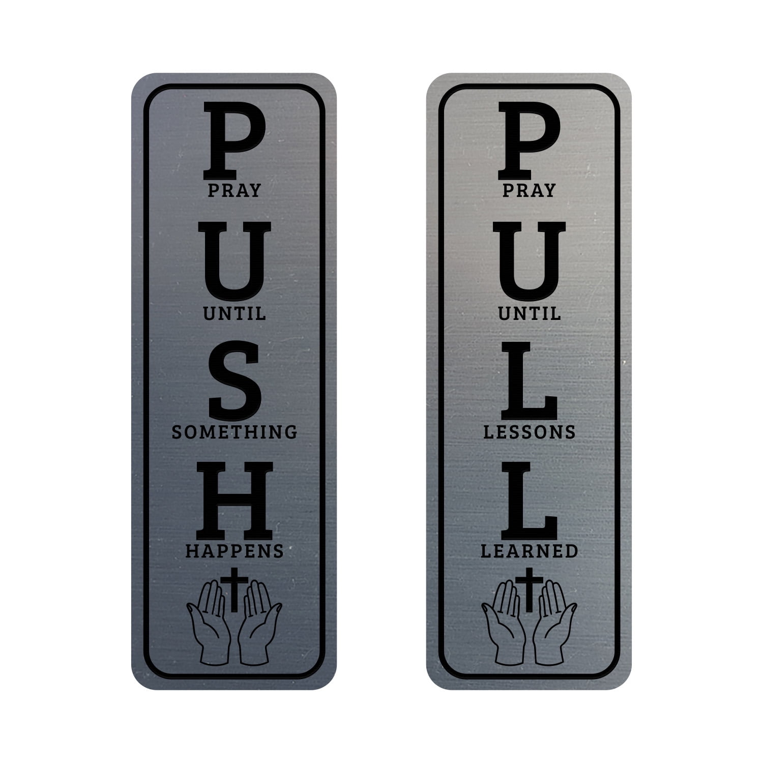 Signs ByLITA Vertical Push and Pull - Christian Door Signs (Push Pull ...