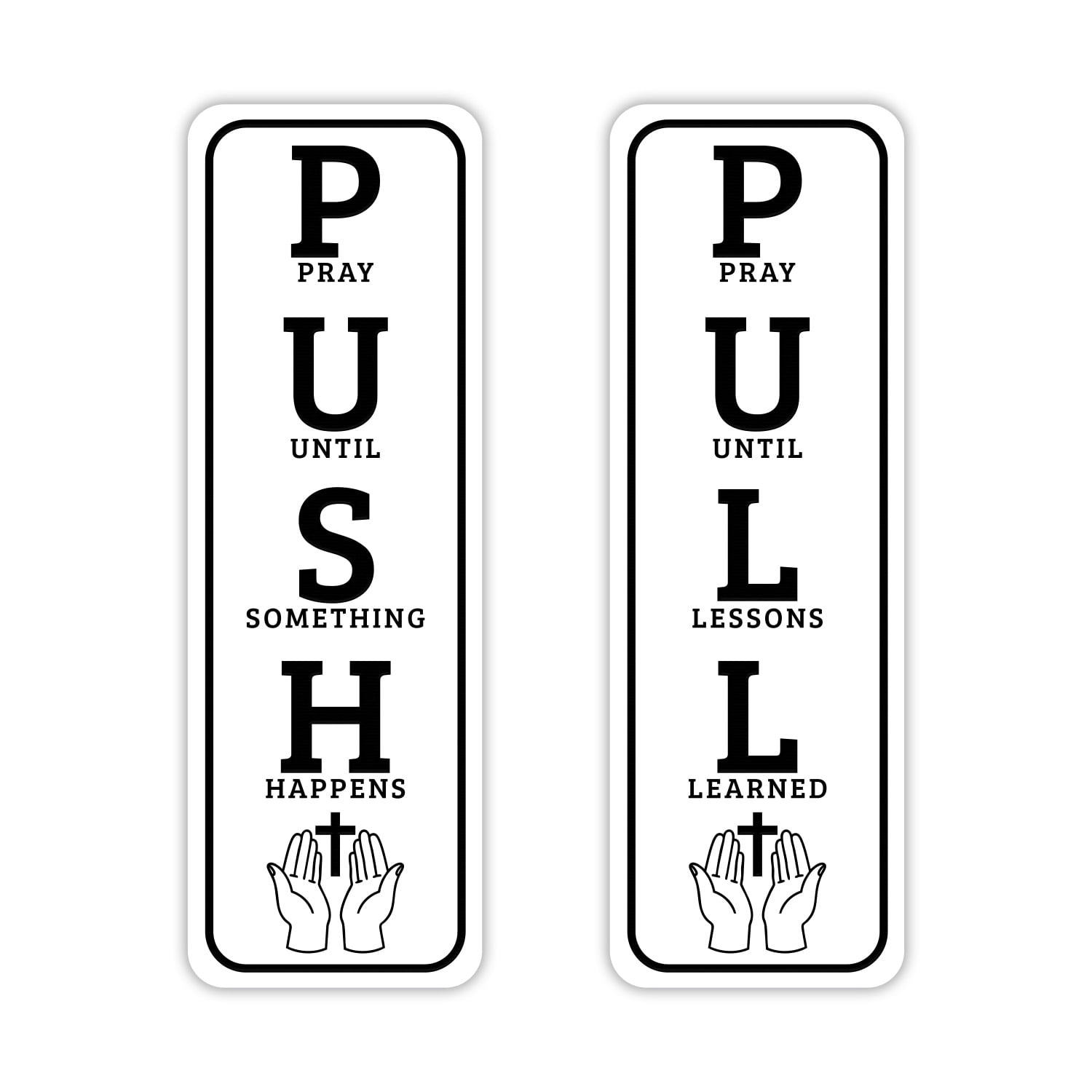 Signs ByLITA Vertical Push and Pull - Christian Door Signs (Push Pull ...