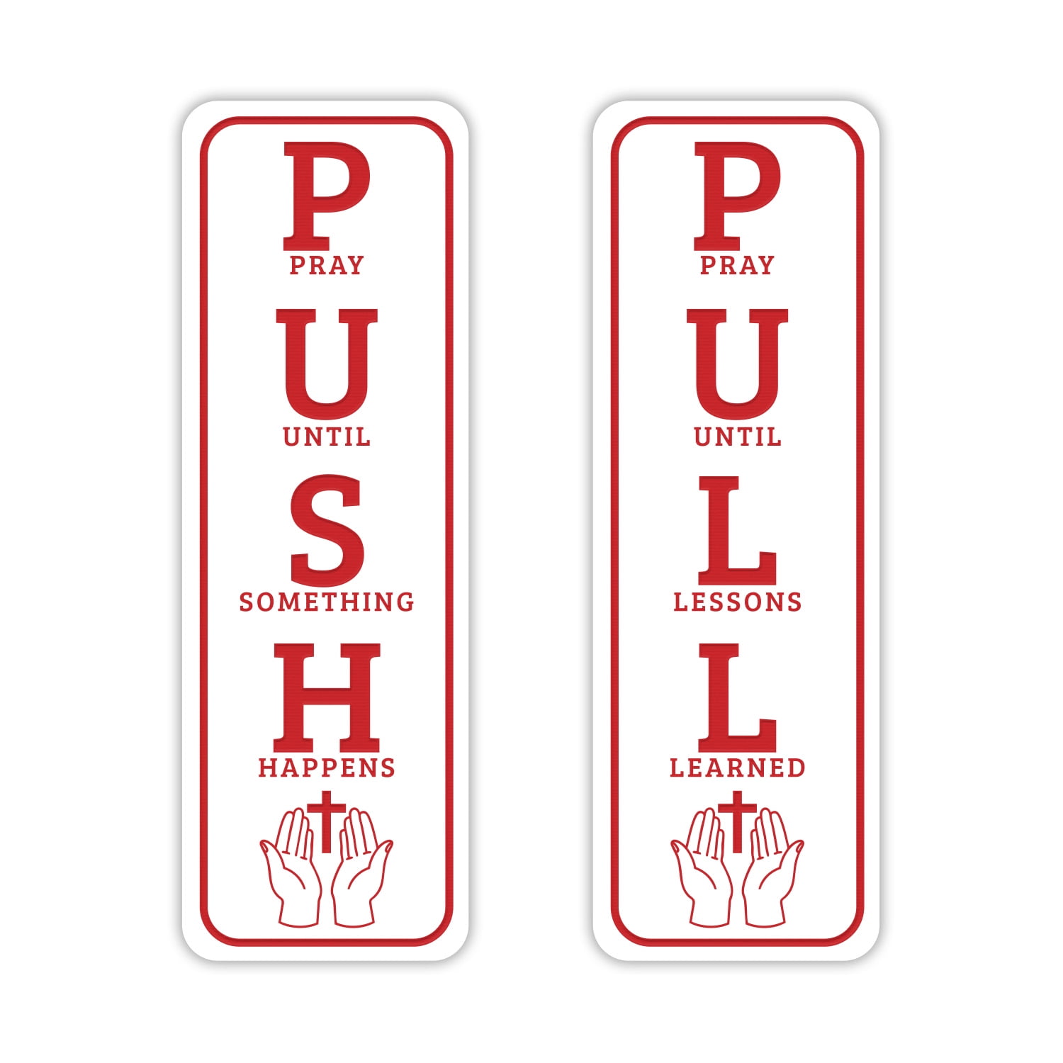 Signs ByLITA Vertical Push and Pull - Christian Door Signs (Push Pull ...