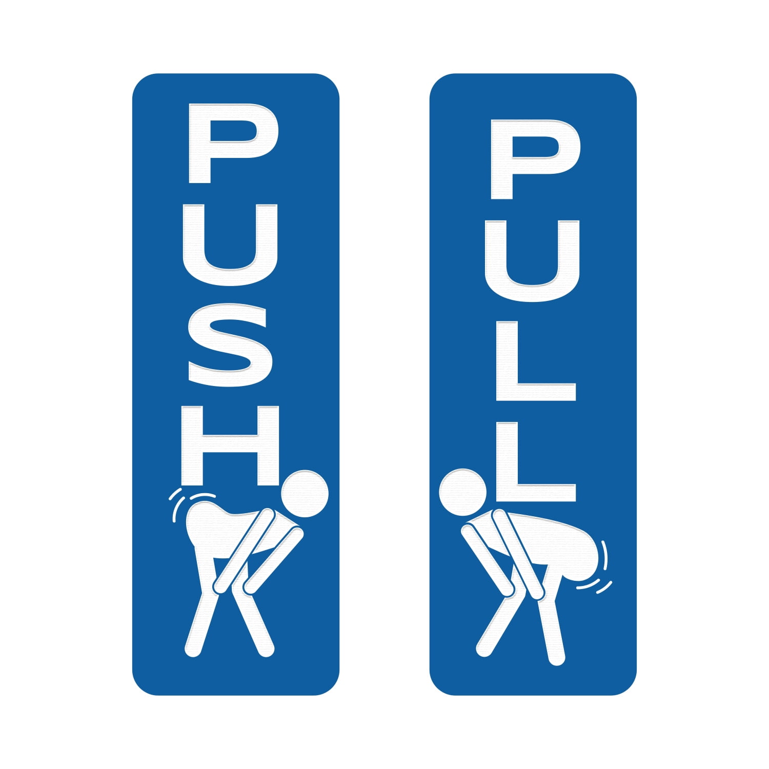 Signs ByLITA Vertical Push and Pull Door Signs (Body Shake) Door Sign ...