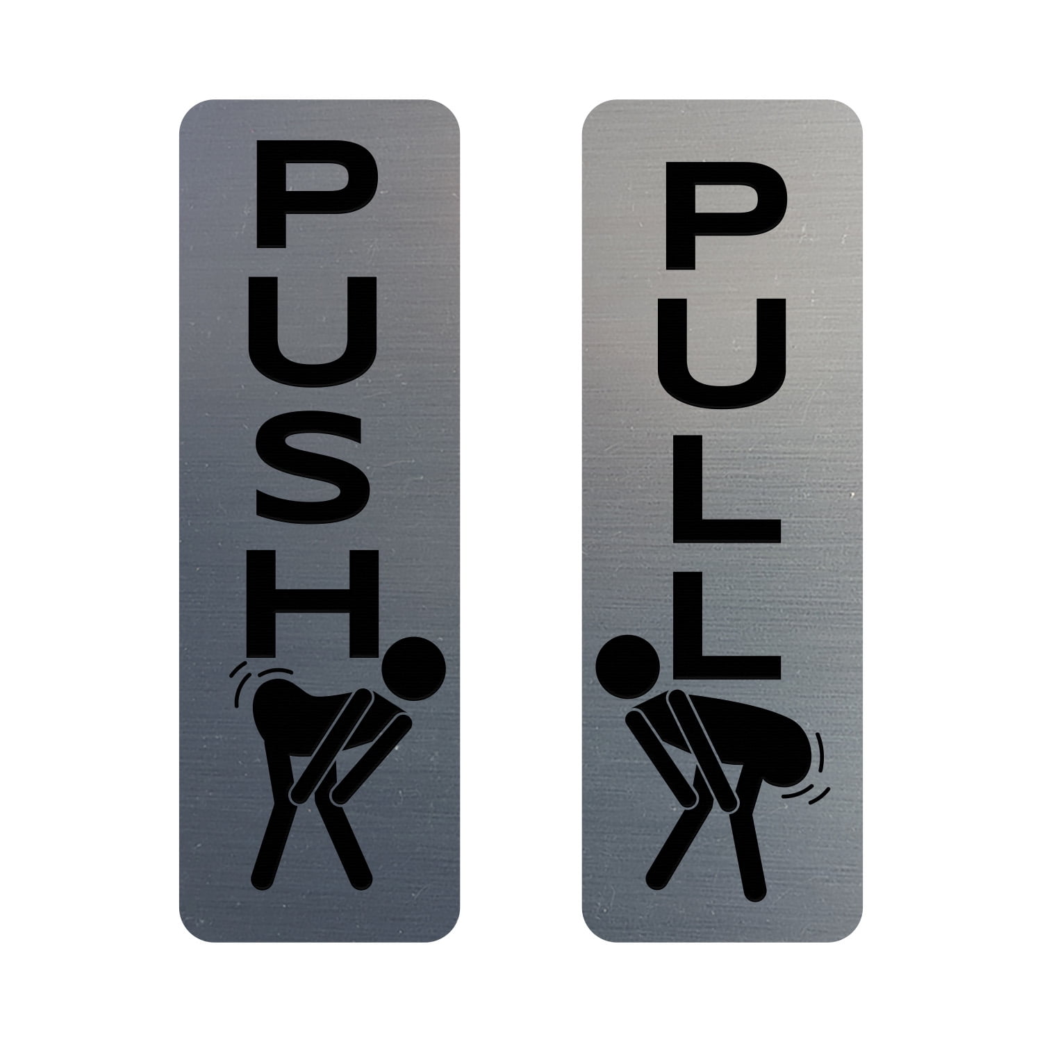 Signs ByLITA Vertical Push and Pull Door Signs (Body Shake) Door Sign ...