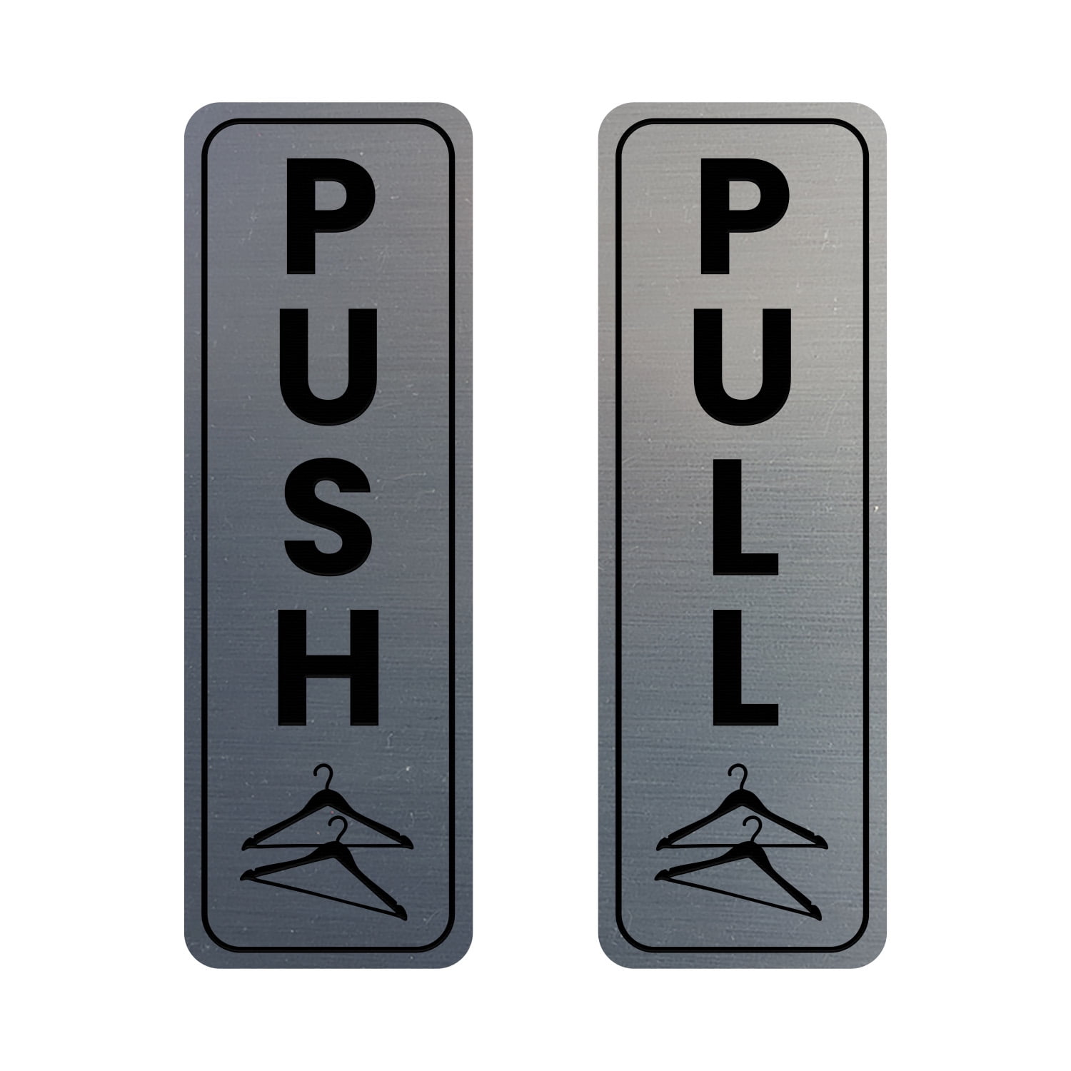 Signs ByLITA Vertical Push and Pull Door Signs (Clothes Hanger) Door ...