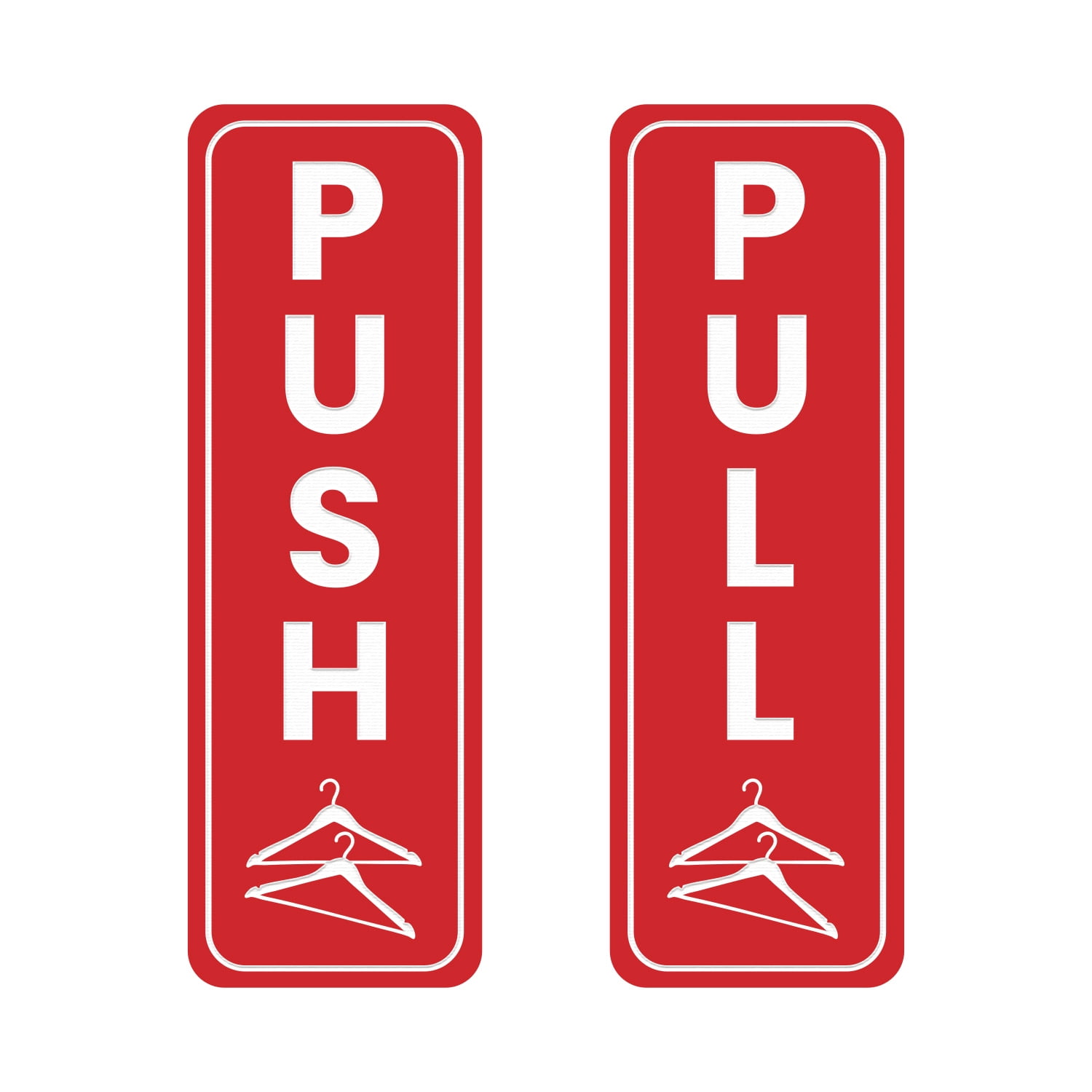Signs ByLITA Vertical Push and Pull Door Signs (Clothes Hanger) Door ...