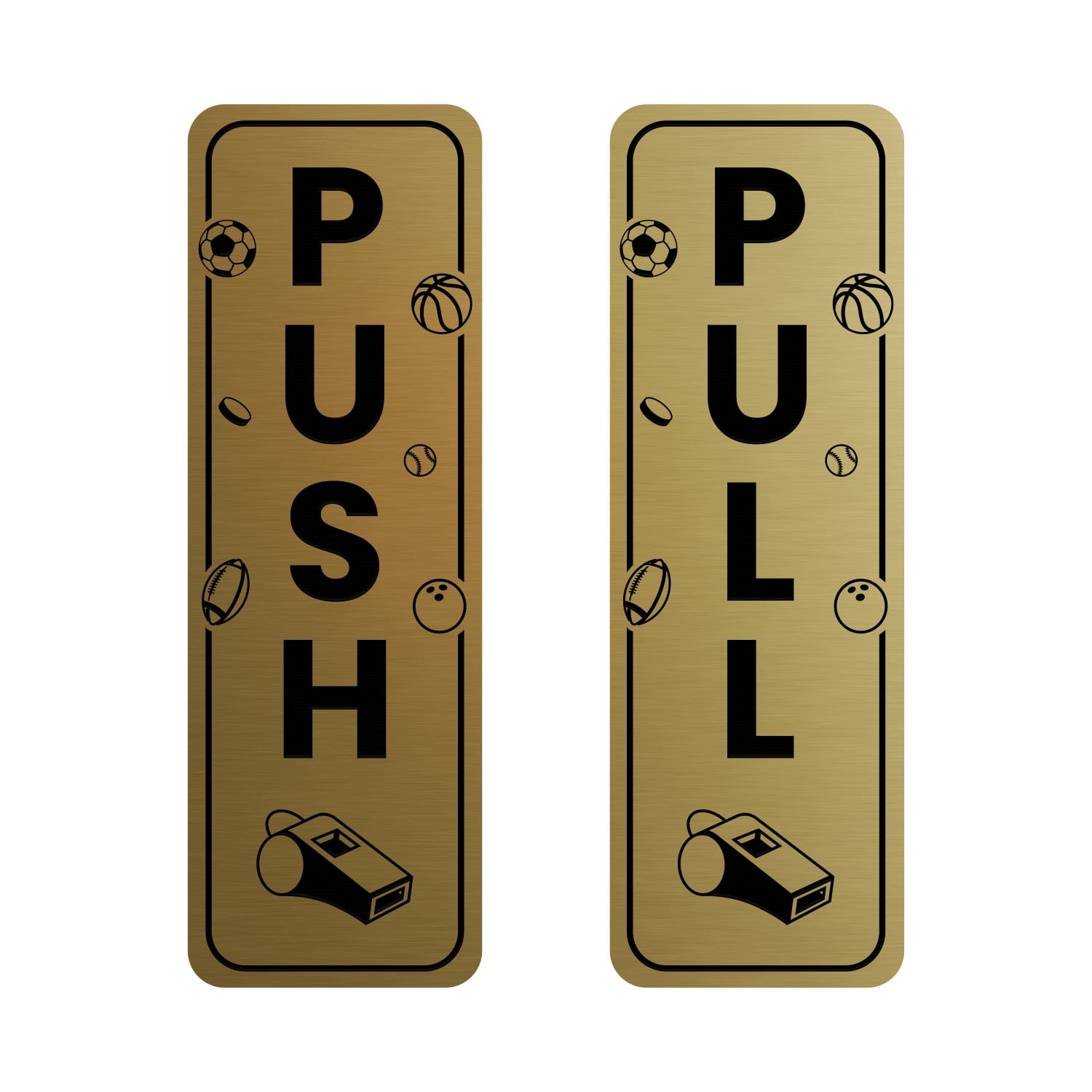Signs ByLITA Vertical Push and Pull Door Signs (Coaches Office) Door ...