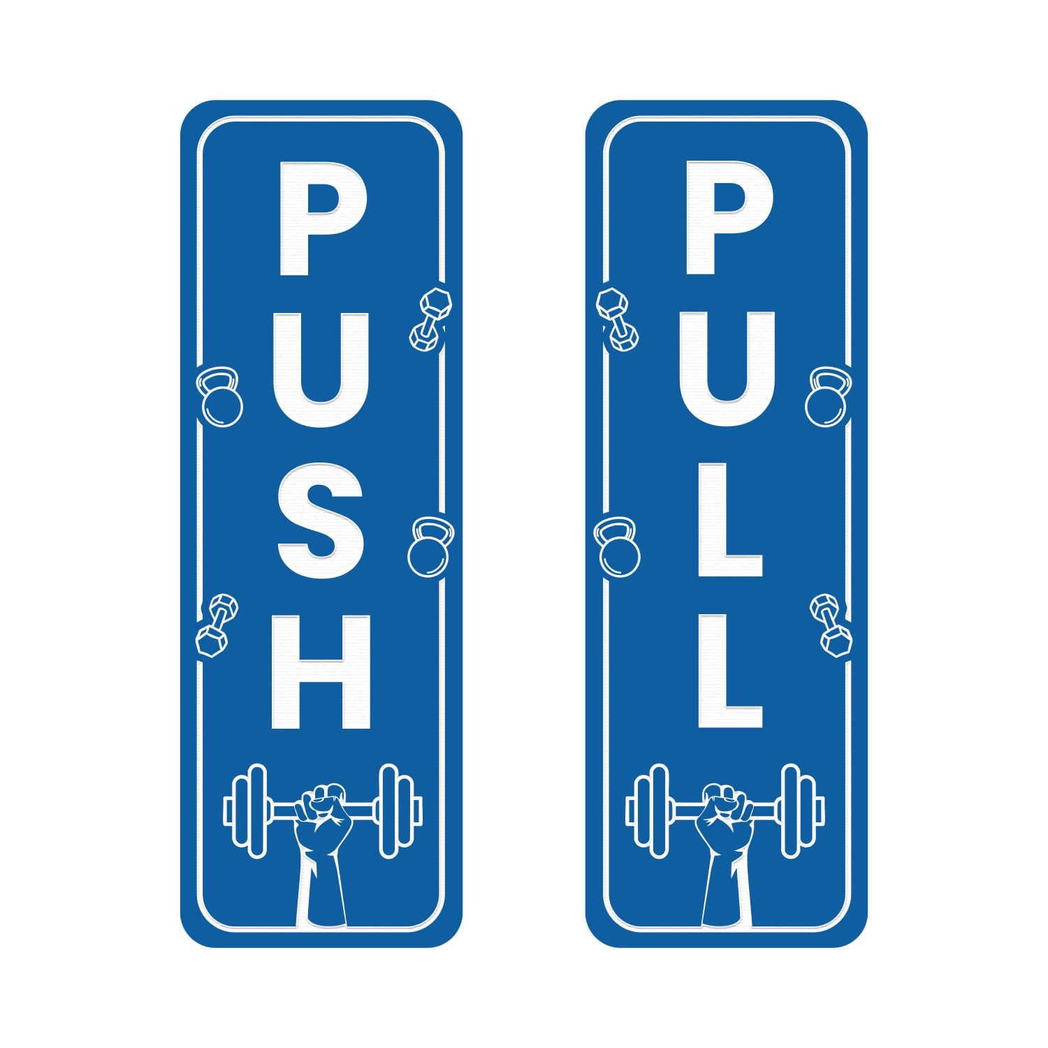 Signs ByLITA Vertical Push and Pull Door Signs (Fitness Training) Door ...