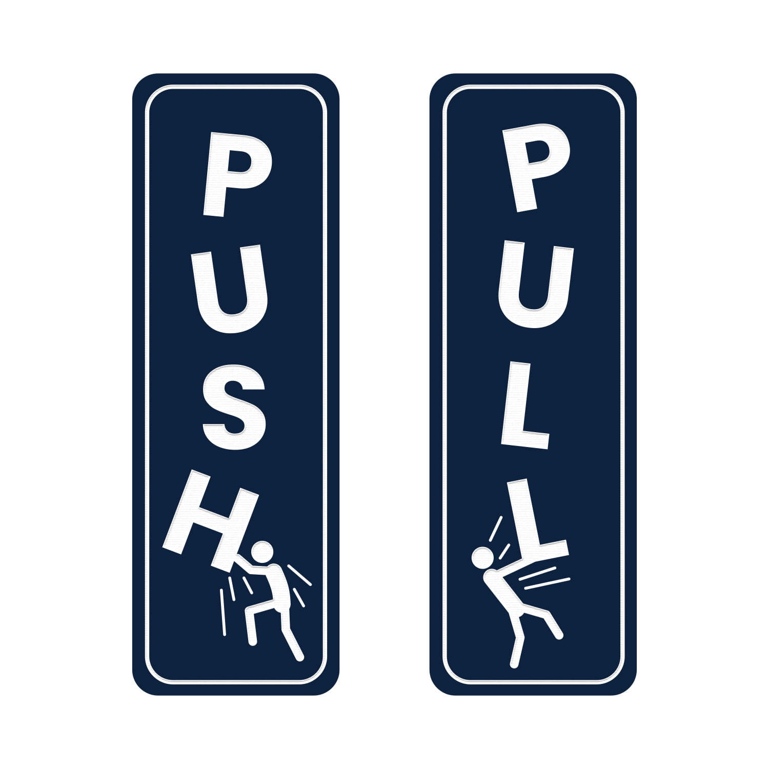 Signs ByLITA Vertical Push and Pull Door Signs (Funny) Door Sign (Navy ...