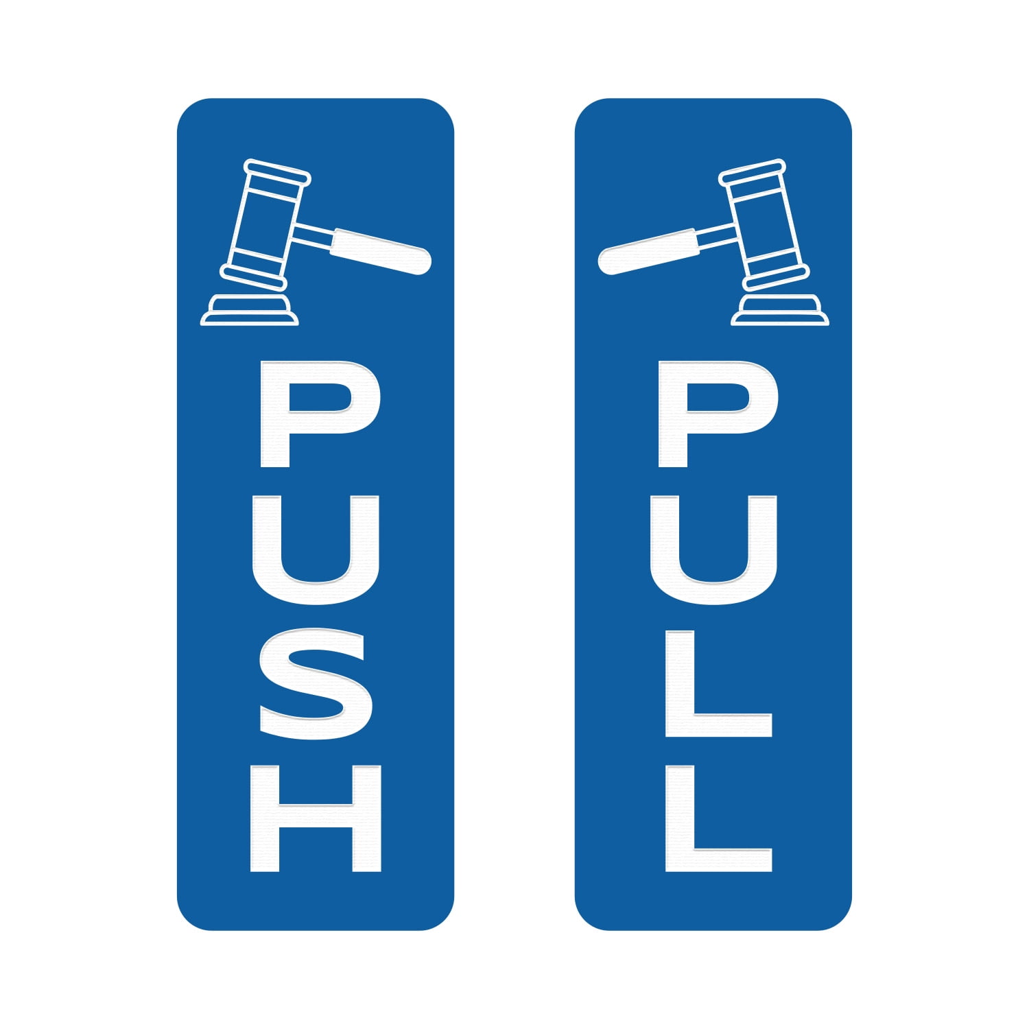 Signs ByLITA Vertical Push and Pull Door Signs (Gavels Fast Vector ...