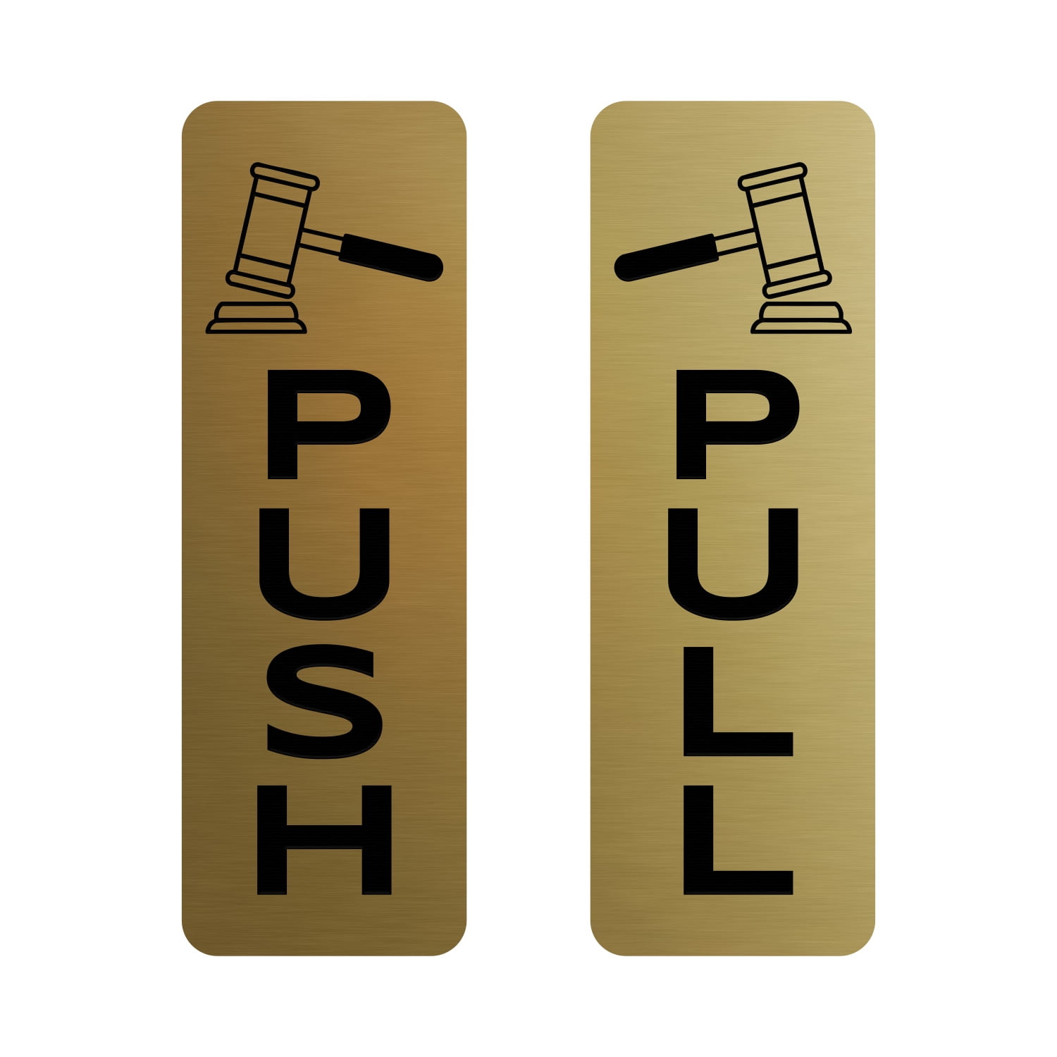 Signs ByLITA Vertical Push and Pull Door Signs (Gavels Fast Vector ...