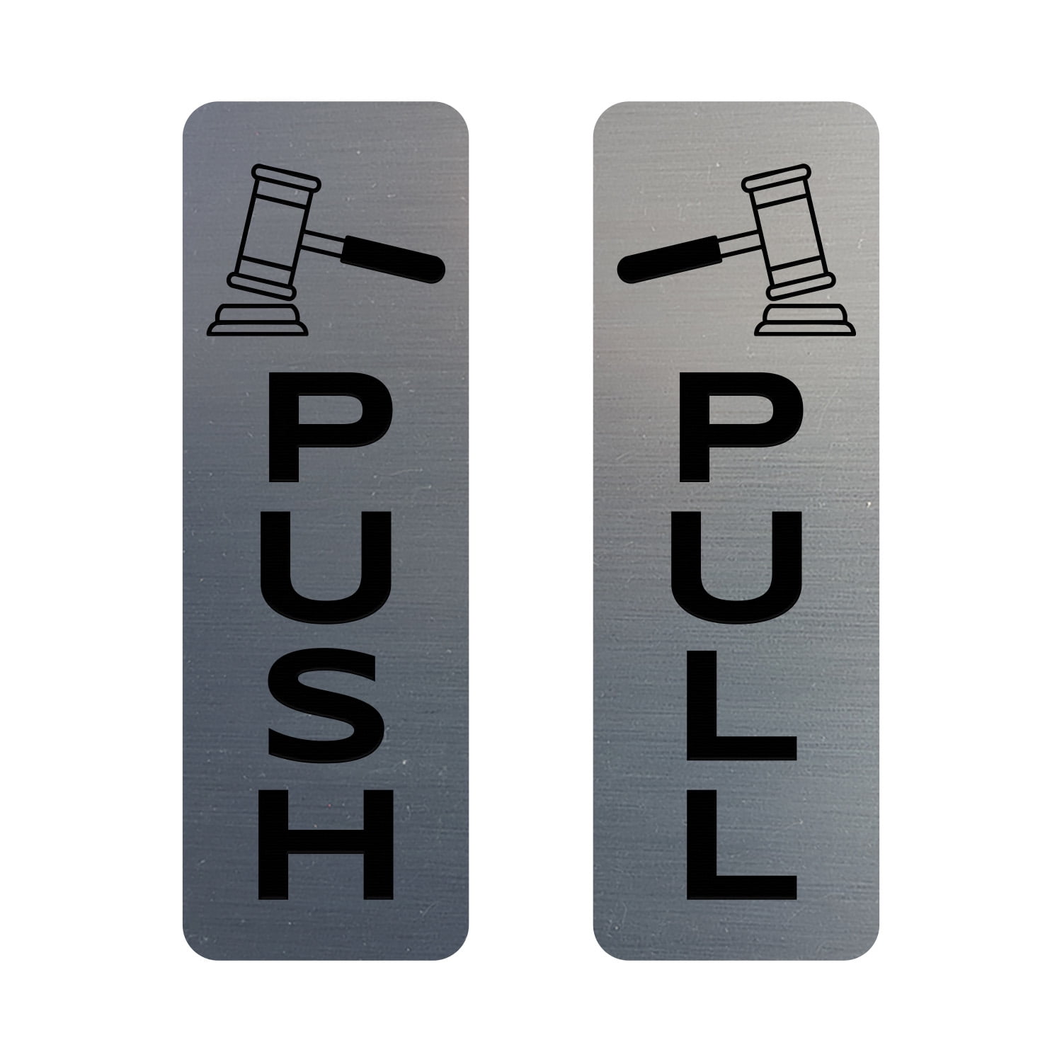 Signs ByLITA Vertical Push and Pull Door Signs (Gavels Fast Vector ...