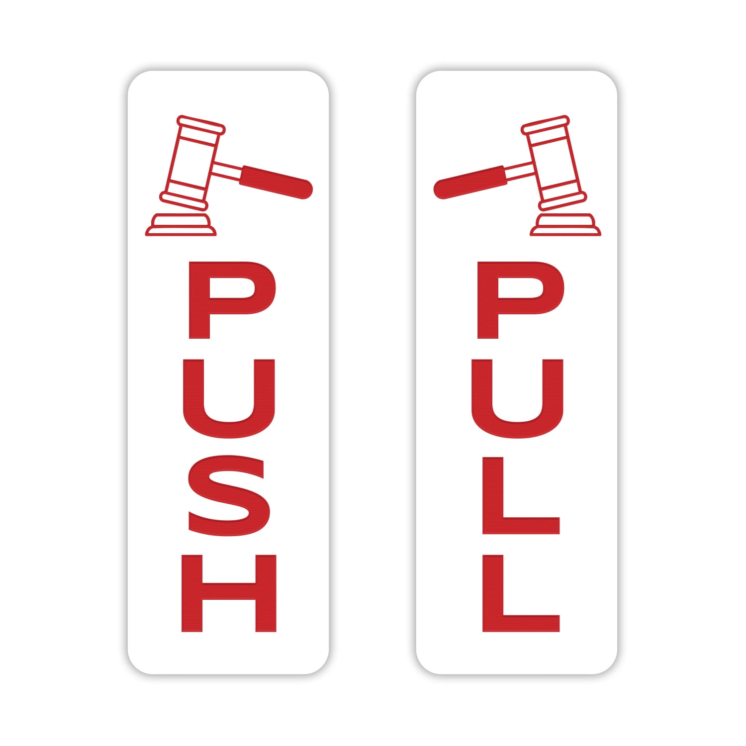 Signs ByLITA Vertical Push and Pull Door Signs (Gavels Fast Vector ...
