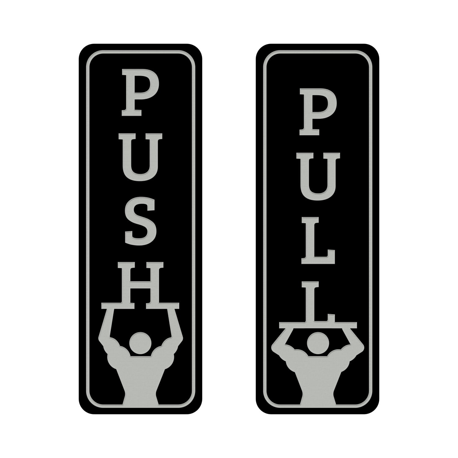 Signs ByLITA Vertical Push and Pull Door Signs (Gym Fun) Door Sign ...