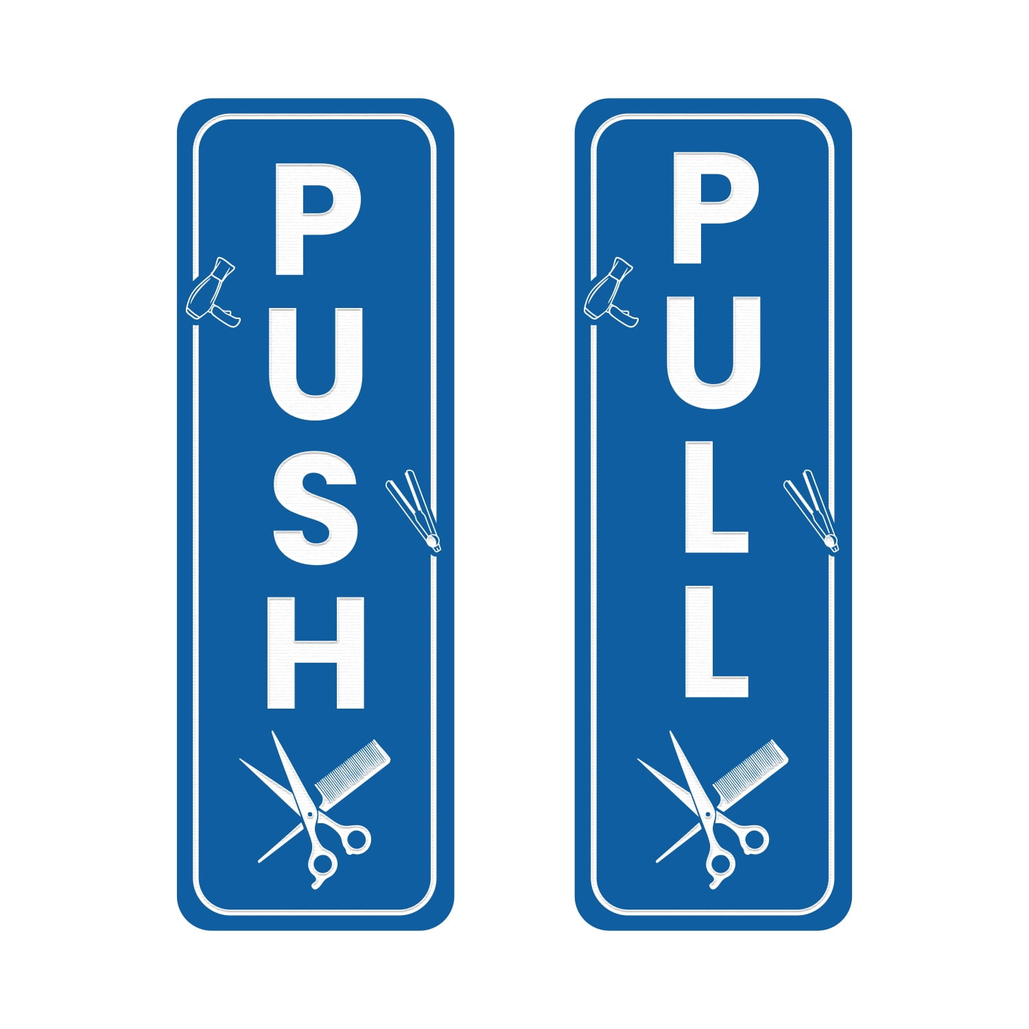 Signs ByLITA Vertical Push and Pull Door Signs (Hairdressers) Door Sign ...