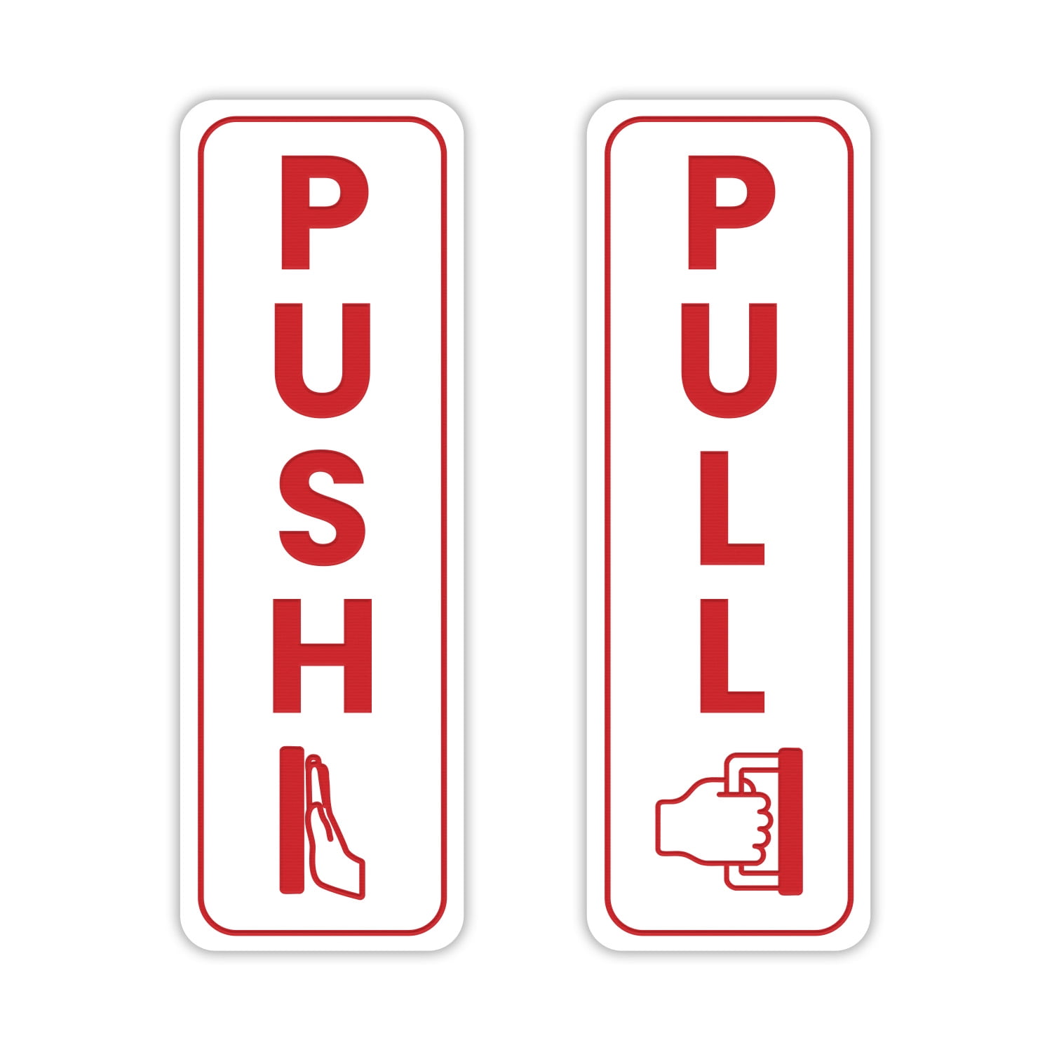 Signs ByLITA Vertical Push and Pull Door Signs (Hand Handle Vectors ...