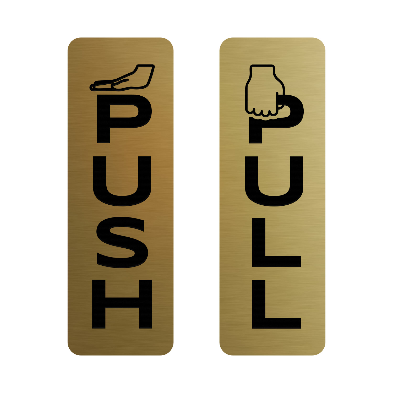 Signs ByLITA Vertical Push and Pull Door Signs (Hand Vectors) Door Sign ...