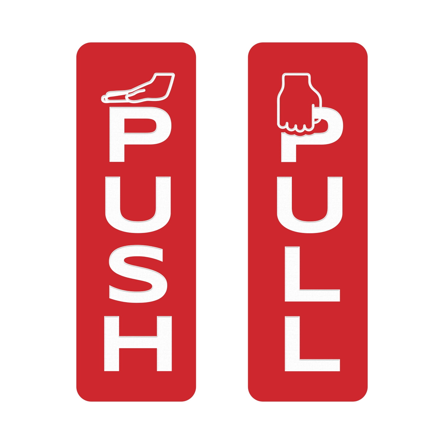 Signs ByLITA Vertical Push and Pull Door Signs (Hand Vectors) Door Sign ...
