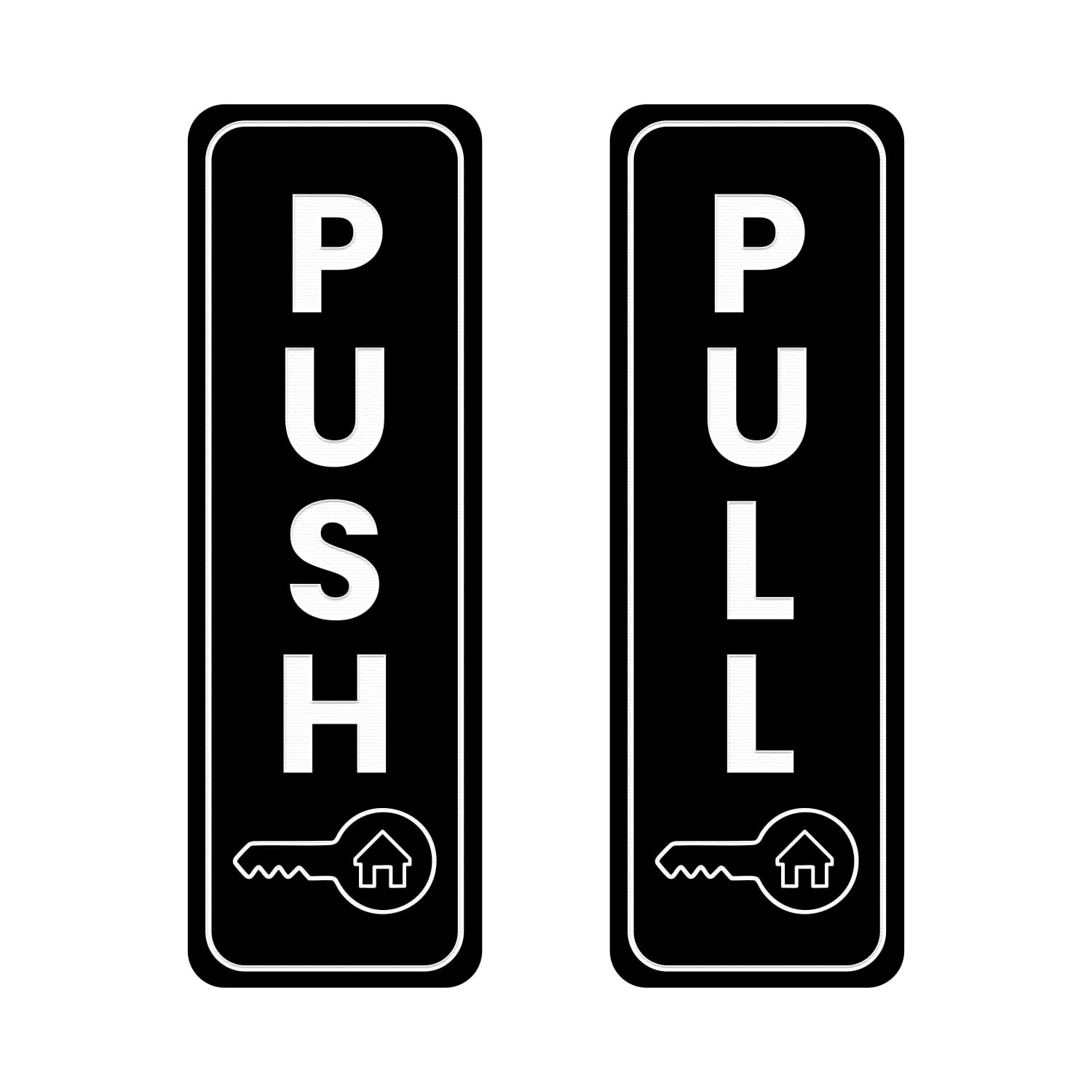Signs ByLITA Vertical Push and Pull Door Signs (House Key) Door Sign ...
