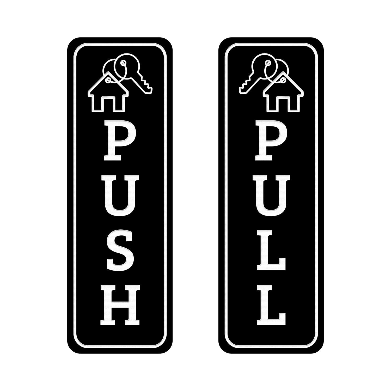 Signs ByLITA Vertical Push and Pull Door Signs (House Keychain) Door ...