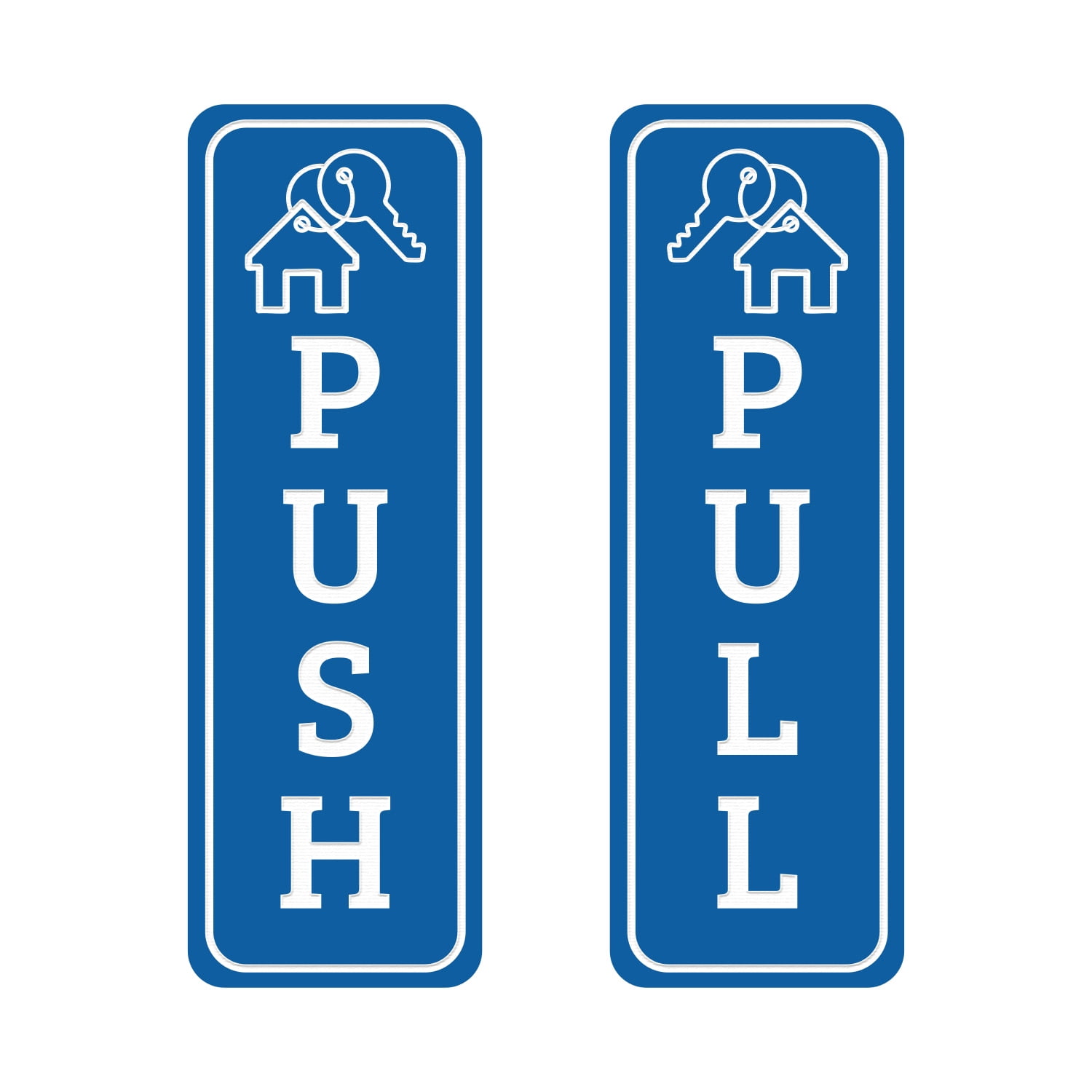 Signs ByLITA Vertical Push and Pull Door Signs (House Keychain) Door ...