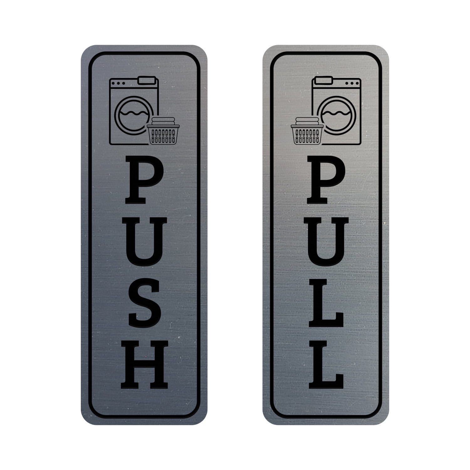 Signs ByLITA Vertical Push and Pull Door Signs (Laundromat) Door Sign ...