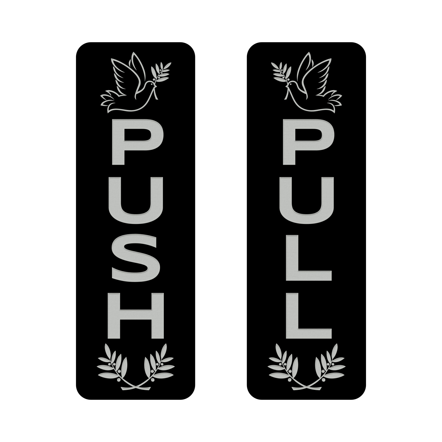 Signs ByLITA Vertical Push and Pull Door Signs (Peace Doves) Door Sign ...