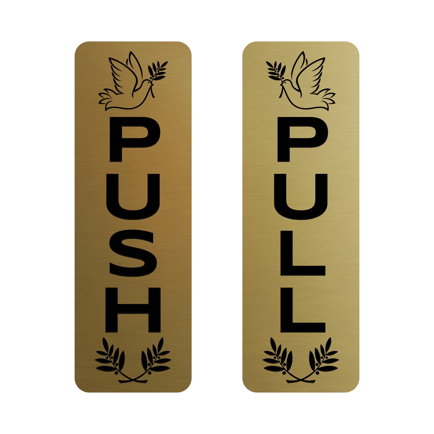 Signs ByLITA Vertical Push and Pull Door Signs (Peace Doves) Door Sign ...