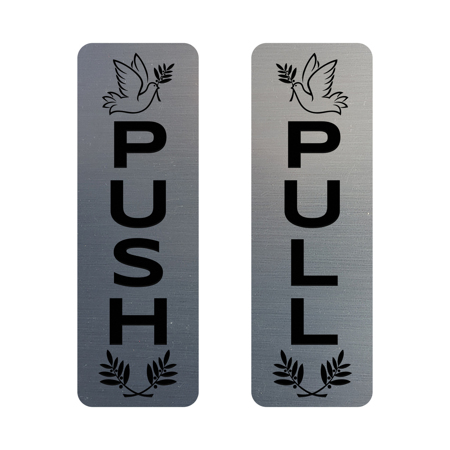 Signs ByLITA Vertical Push and Pull Door Signs (Peace Doves) Door Sign ...