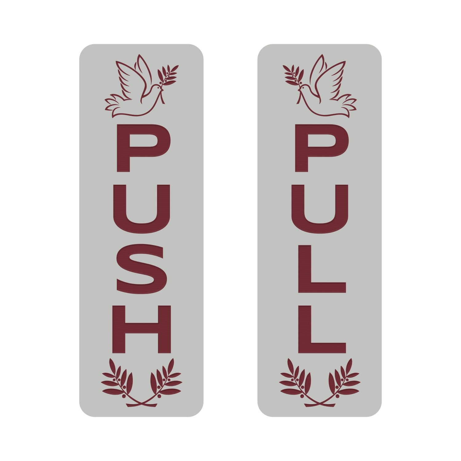 Signs ByLITA Vertical Push and Pull Door Signs (Peace Doves) Door Sign ...