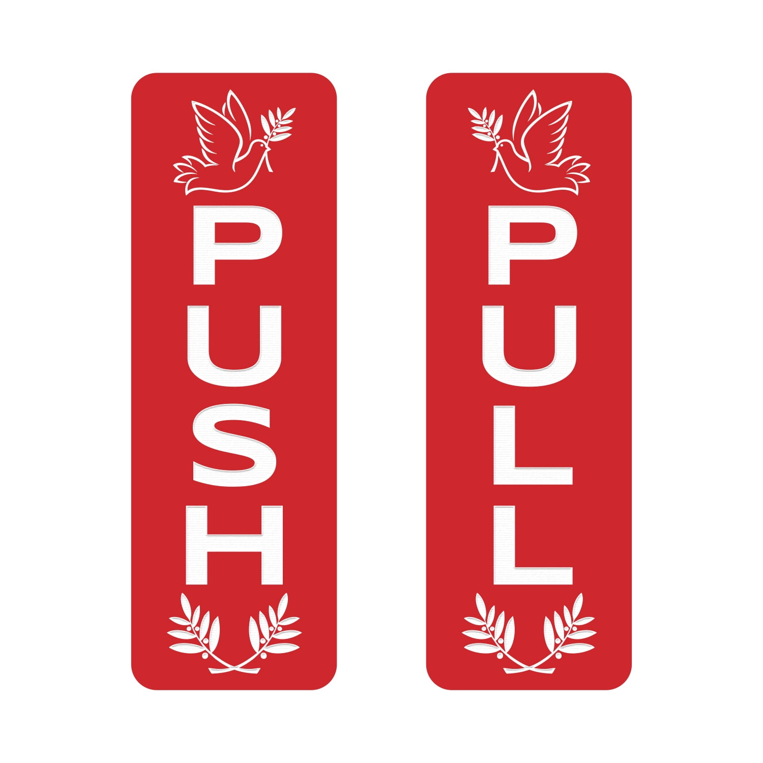 Signs ByLITA Vertical Push and Pull Door Signs (Peace Doves) Door Sign ...