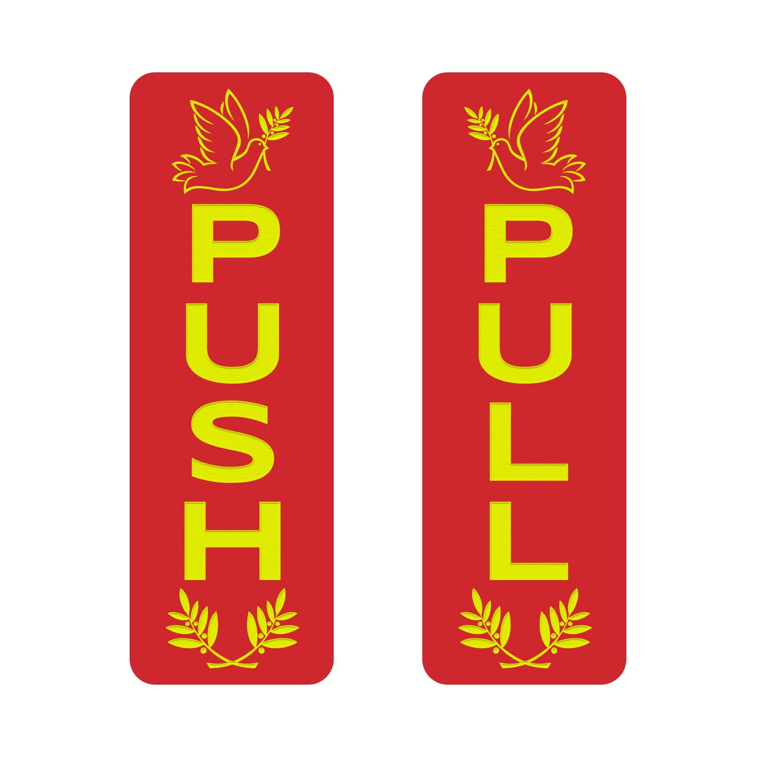 Signs ByLITA Vertical Push and Pull Door Signs (Peace Doves) Door Sign ...