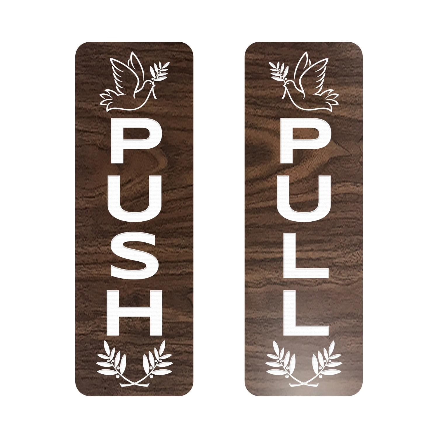 Signs ByLITA Vertical Push and Pull Door Signs (Peace Doves) Door Sign ...