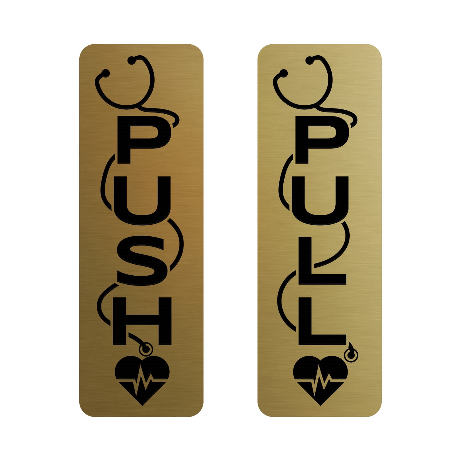 Signs ByLITA Vertical Push and Pull Door Signs (Stethoscope) Door Sign ...