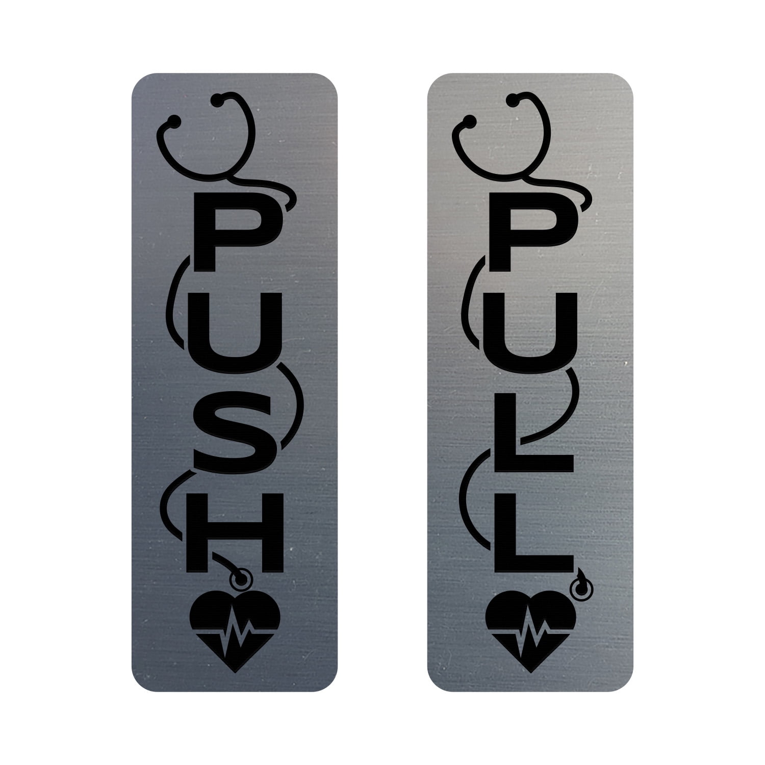 Signs ByLITA Vertical Push and Pull Door Signs (Stethoscope) Door Sign ...
