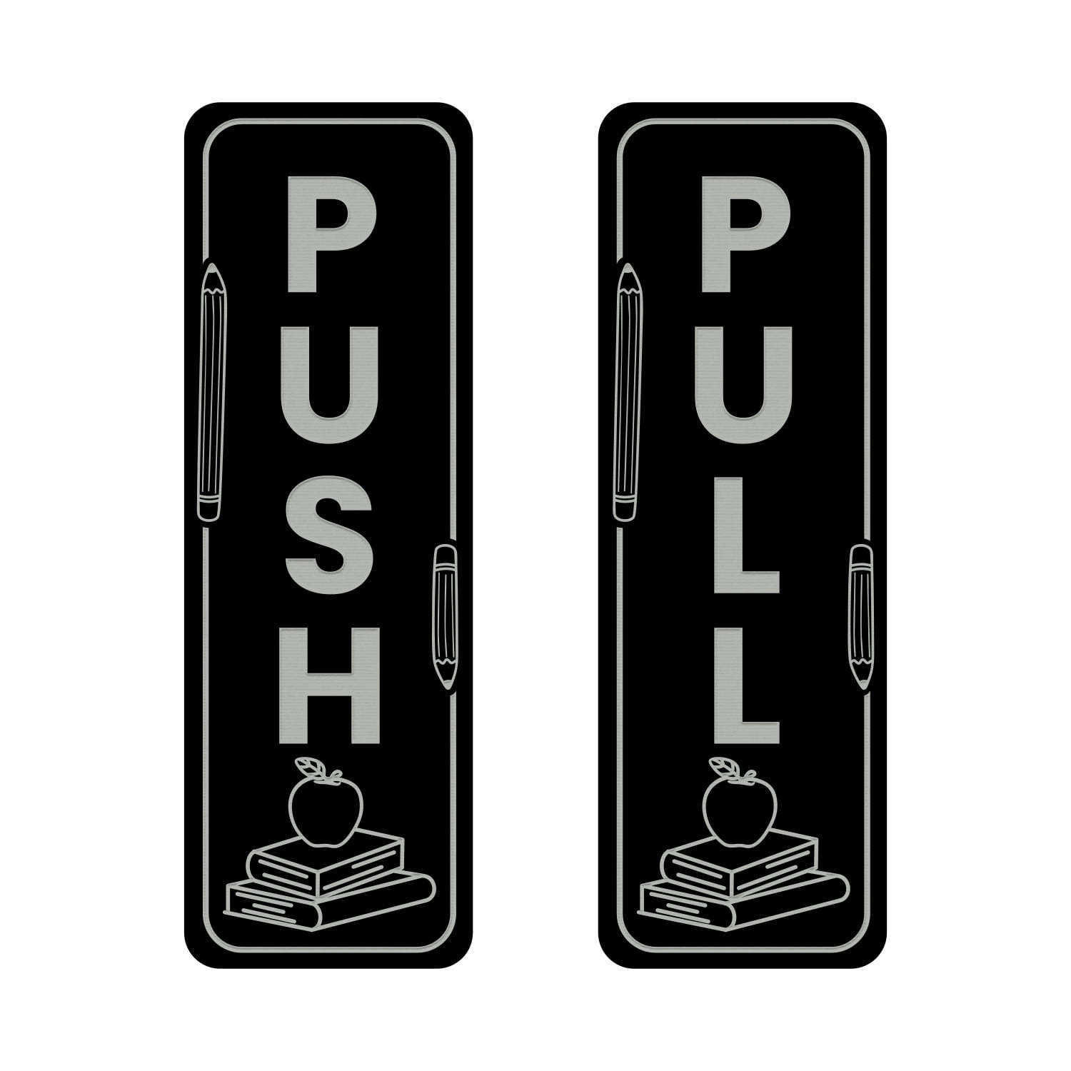 Signs ByLITA Vertical Push and Pull Door Signs (Students) Door Sign ...