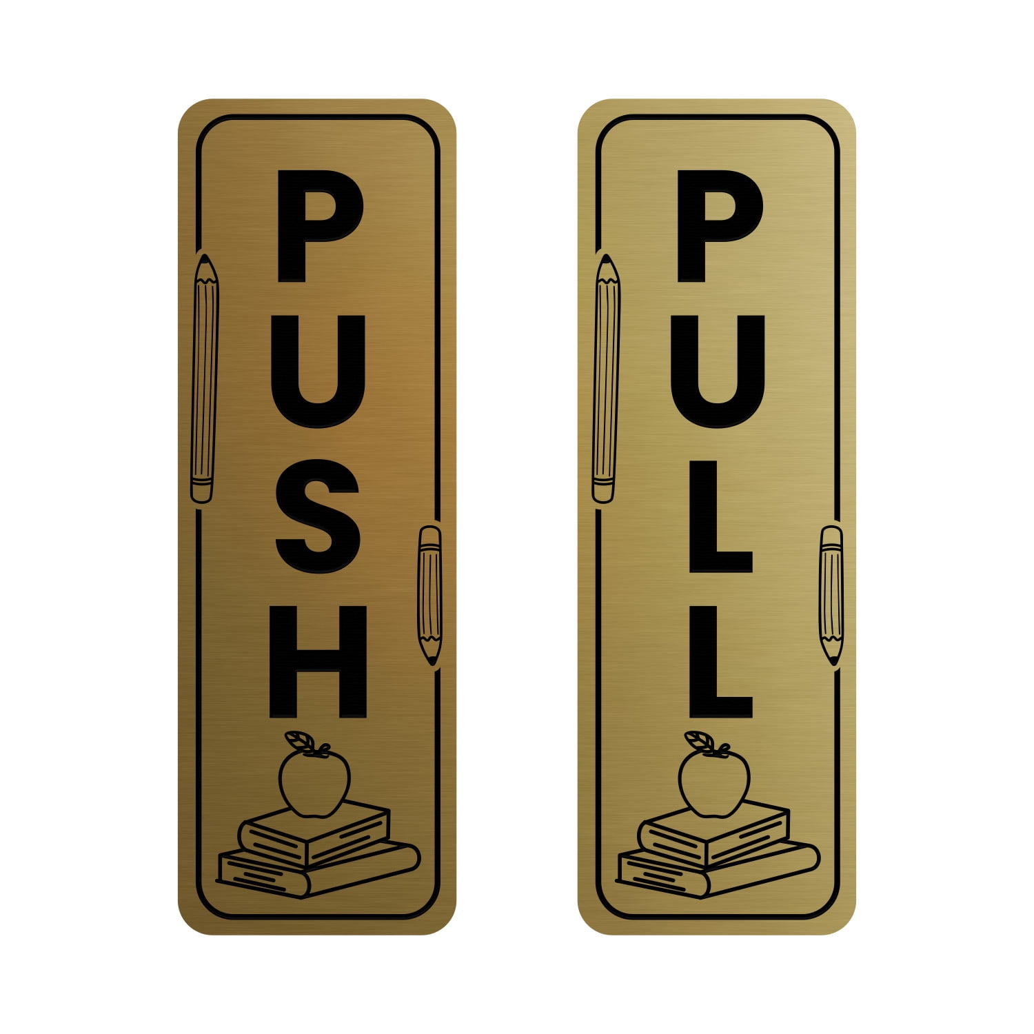 Signs ByLITA Vertical Push and Pull Door Signs (Students) Door Sign ...