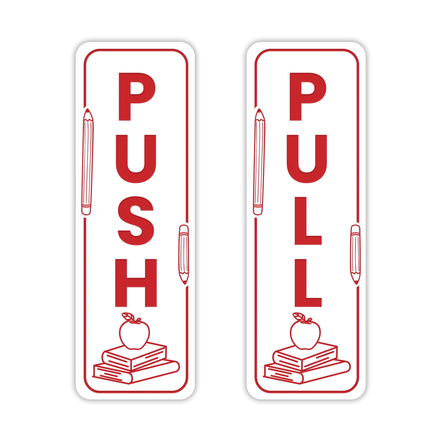 Signs ByLITA Vertical Push and Pull Door Signs (Students) Door Sign ...