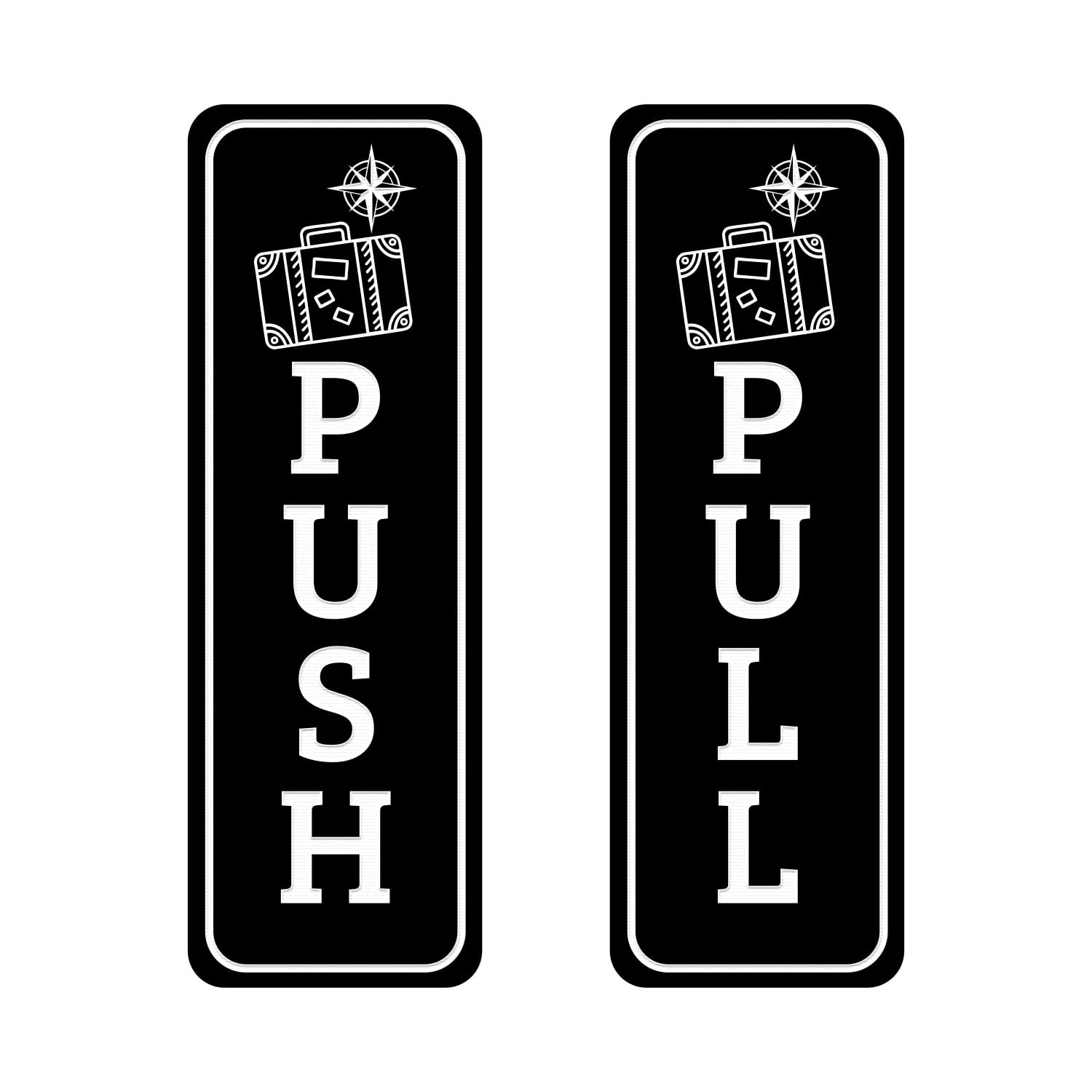 Signs ByLITA Vertical Push and Pull Door Signs (Travel) Door Sign ...